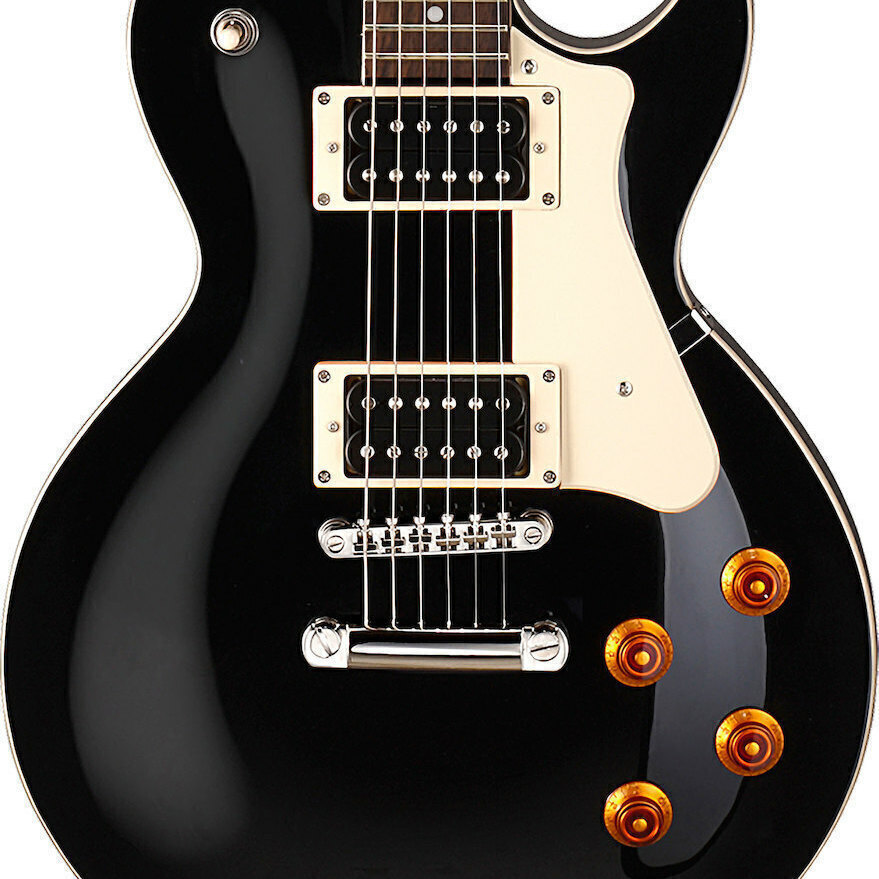 Cort CR100 Ηλεκτρική Κιθάρα Single Cut με HH Διάταξη Μαγνητών Μαύρη ...