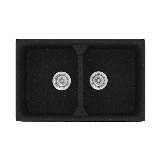 Sanitec Classic 318 Ένθετος Νεροχύτης από Συνθετικό Γρανίτη Μ78xΠ51cm ...