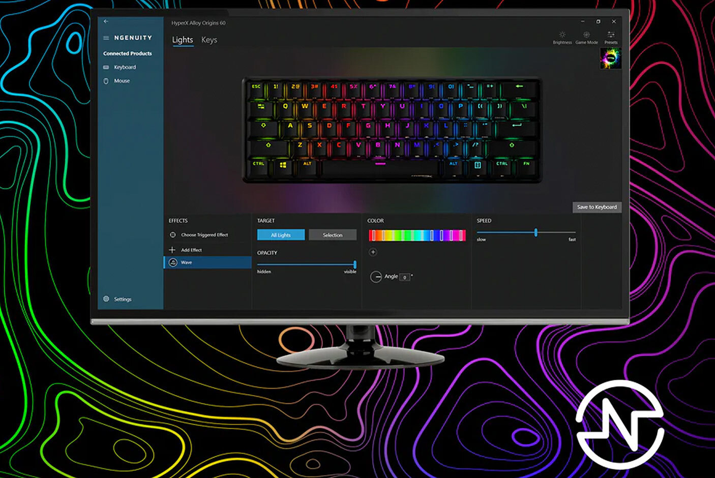 HyperX 60 Alloy Origins Gaming Μηχανικό Πληκτρολόγιο 60% με HyperX Aqua ...