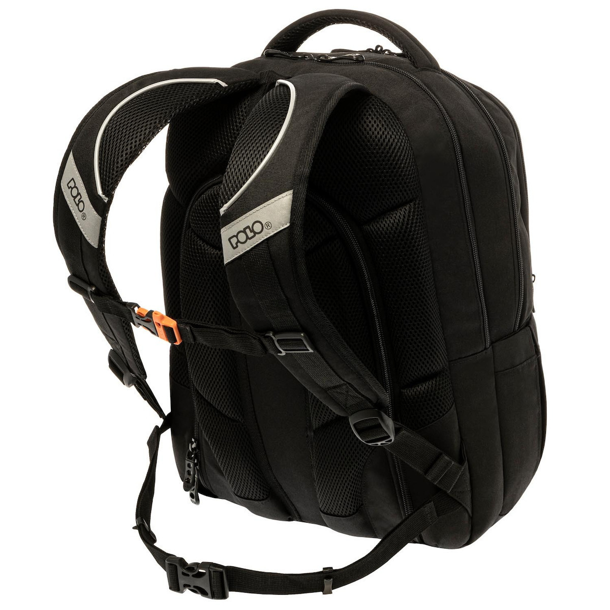 Polo Prodigy Σχολική Τσάντα Πλάτης Γυμνασίου - Λυκείου Μαύρη 25lt 9-01 ...