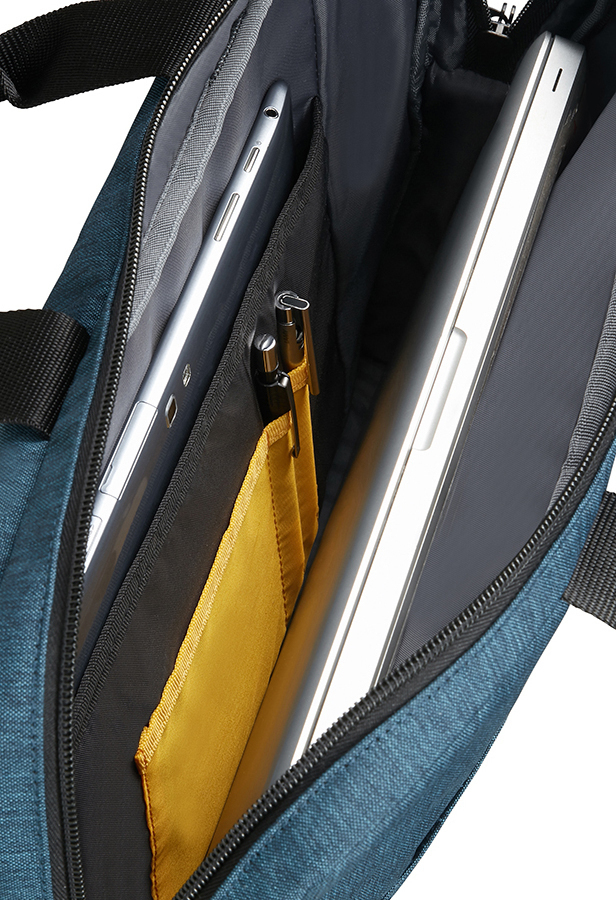 American Tourister City Drift Briefcase 14" Black/Blue | Skroutz.gr