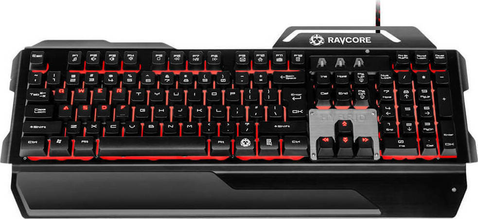 Ravcore Hybrid Gaming Πληκτρολόγιο με Φωτιζόμενα πλήκτρα (Αγγλικό US ...