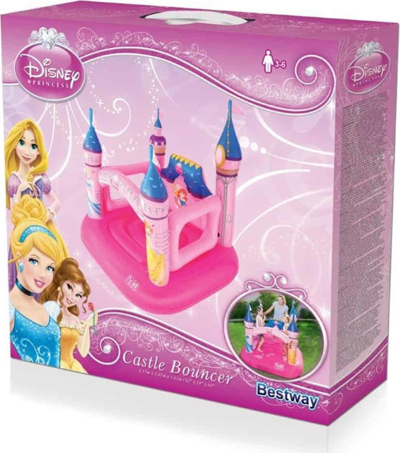 Bestway Inflatable Disney Princess Castle for Indoor and Outdoor ...