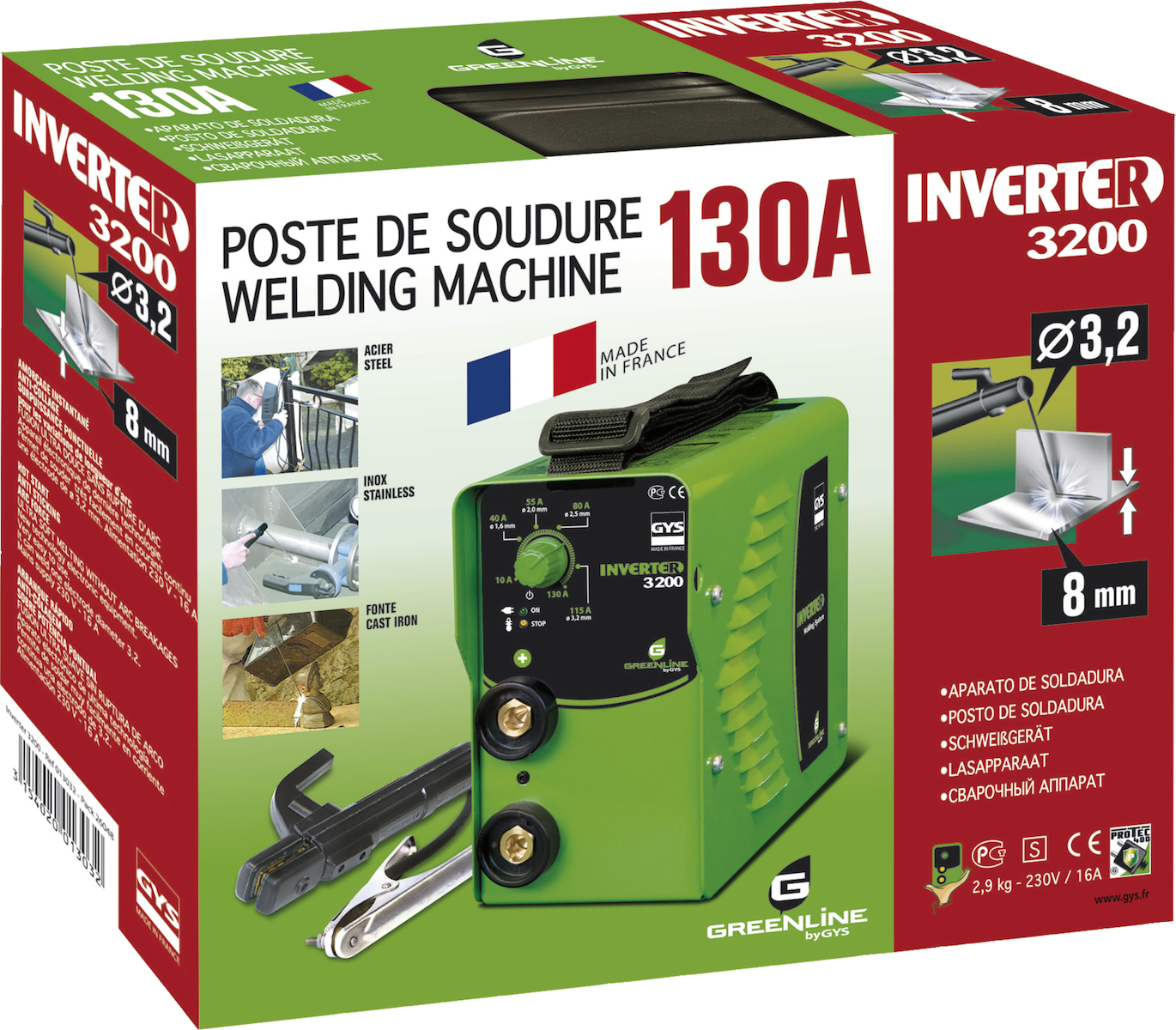 GYS Inverter 3200 Ηλεκτροκόλληση Inverter 130A (max) TIG | Skroutz.gr
