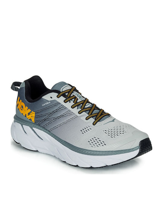 Hoka Clifton 6 1102872-LLRC Ανδρικά Αθλητικά Παπούτσια Running Γκρι ...