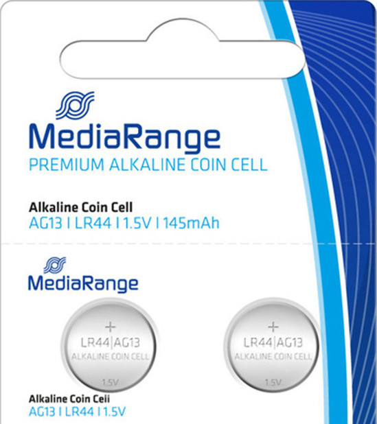 MediaRange Premium Alkaline Coin Cell AG13 Μπαταρίες LR44 1.5V 2τμχ ...