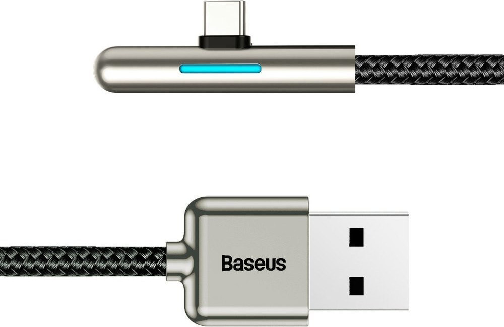 Baseus Iridescent Lamp Braided / LED USB 2.0 Cable USB-C male - USB-A ...