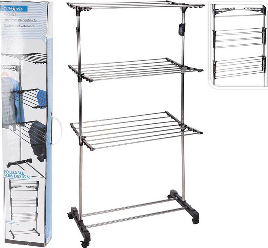 Πτυσσόμενη Απλώστρα Ρούχων 80x57x165 cm 00097859 | Skroutz.gr