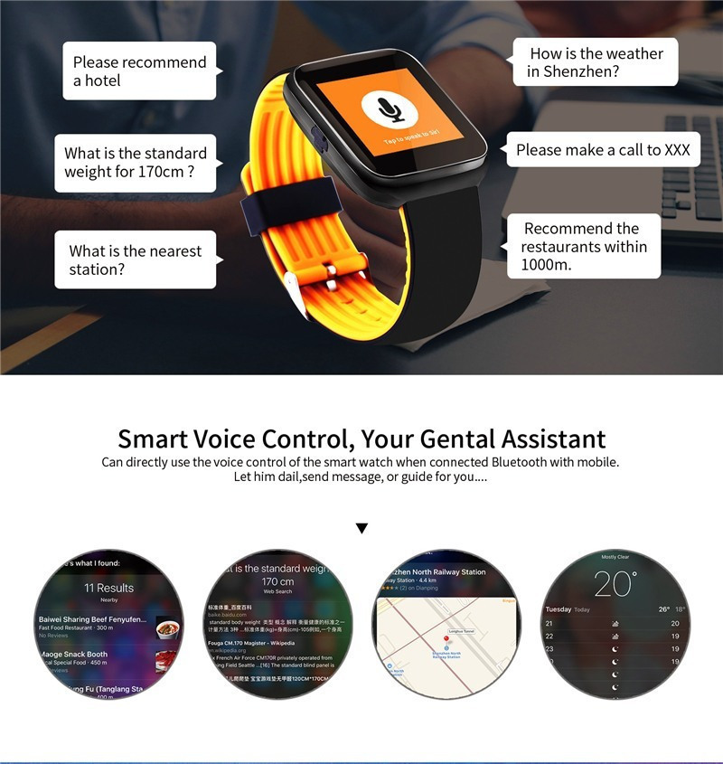 Z40 Smartwatch με Παλμογράφο (Πορτοκαλί) | Skroutz.gr