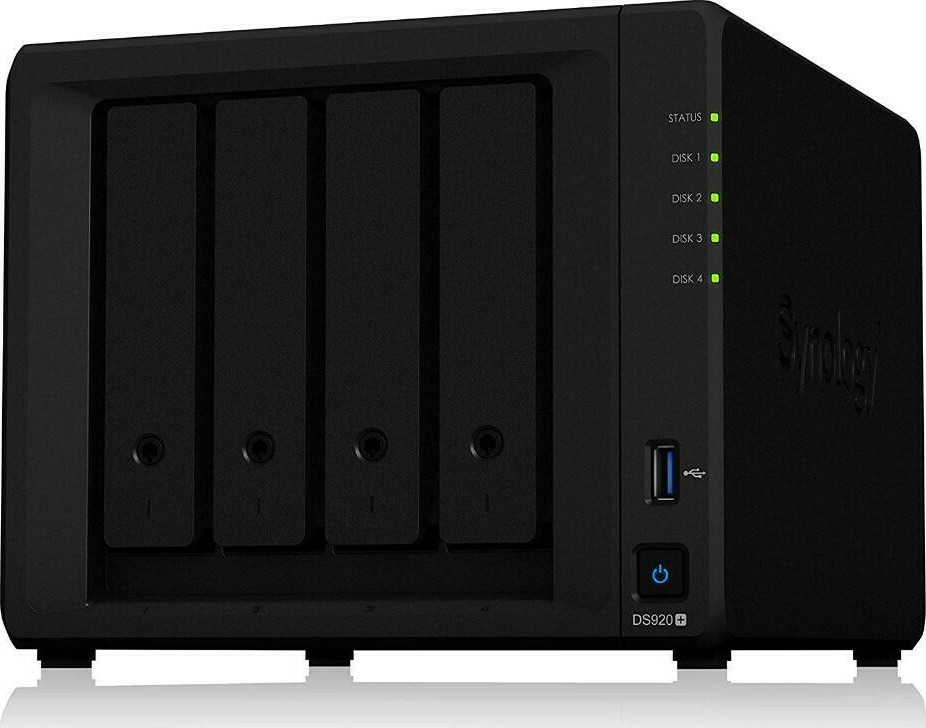 Synology DiskStation DS920+ NAS Tower με 4 θέσεις για HDD/M.2/SSD και 2 ...