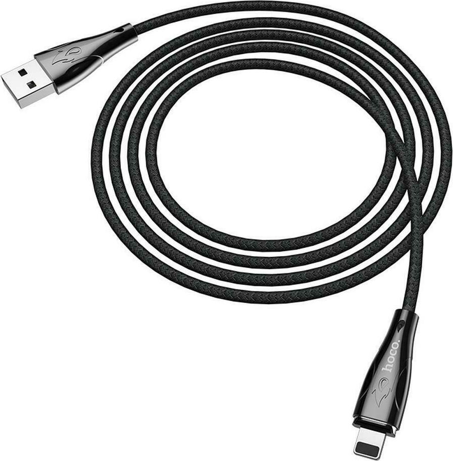 Hoco Braided / LED / Magnetic USB to Lightning Cable Μαύρο 1.2m (U75 ...