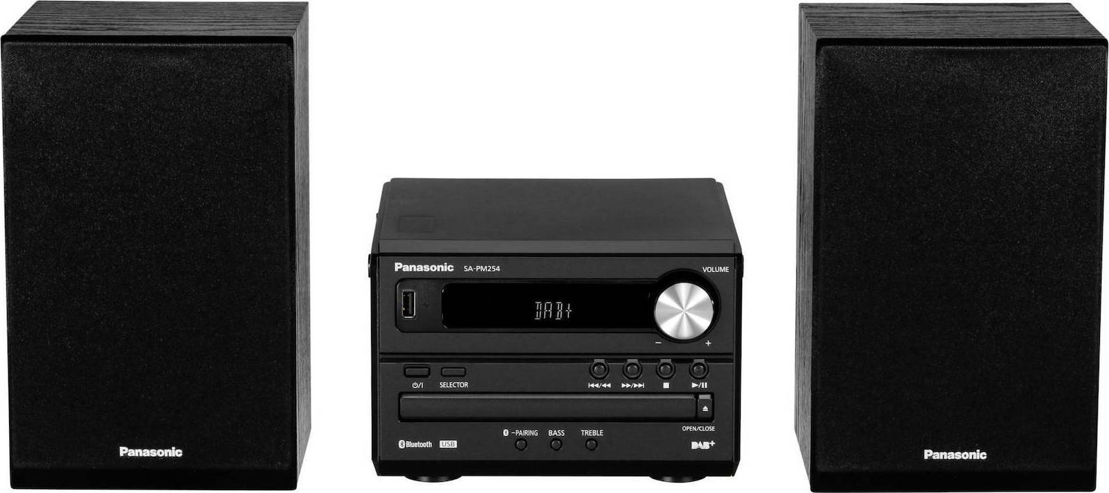Panasonic Ηχοσύστημα 2.0 SC-PM254 20W με CD / Digital Media Player και Bluetooth Μαύρο | Skroutz.gr