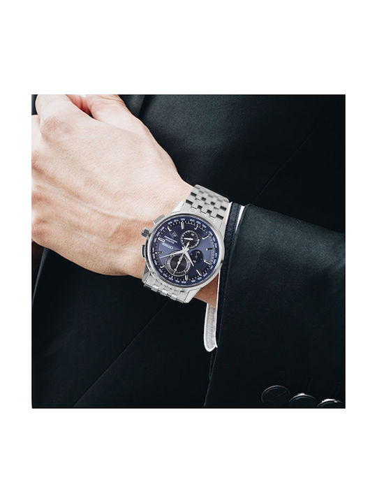 Citizen Ρολόι H-804 Χρονογράφος με Μεταλλικό Μπρασελέ σε Ασημί χρώμα ...