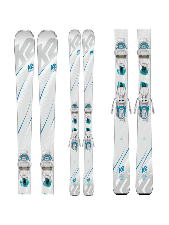 K2 True Luv Γυναικεία Πέδιλα Σκι σε Λευκό Χρώμα με Δέστρες ER3 10 ...