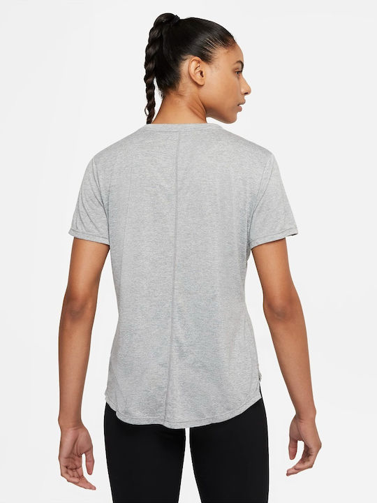 Nike One Γυναικείο Αθλητικό T-shirt Dri-Fit Γκρι DD0638-073 | Skroutz.gr
