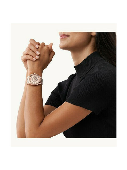 Michael Kors Whitney Ρολόι Χρονογράφος με Ροζ Χρυσό Μεταλλικό Μπρασελέ ...