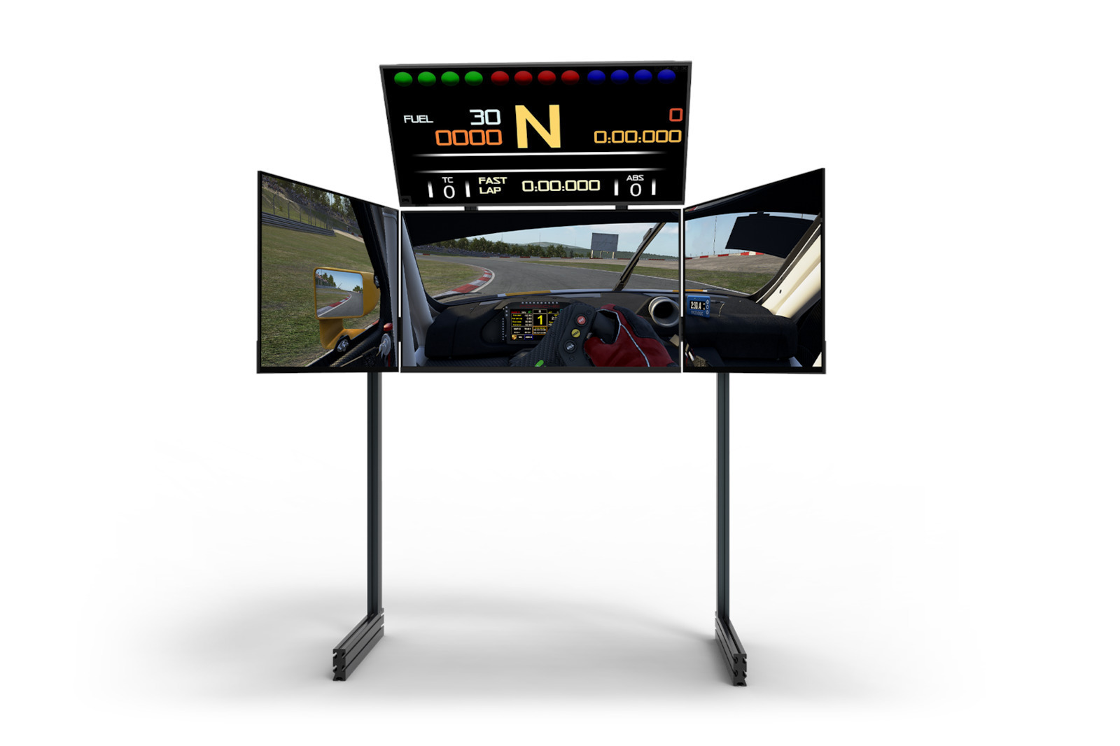 Next Level Racing Elite Freestanding Overhead Quad Monitor Stand Add-On ...