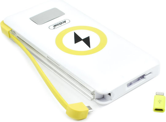Andowl Power Bank 15000mAh 18W με Θύρα USB-C Λευκό | Skroutz.gr
