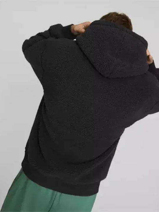 Puma Classics Ανδρικό Φούτερ με Κουκούλα και Τσέπες Μαύρο 535607-01 ...