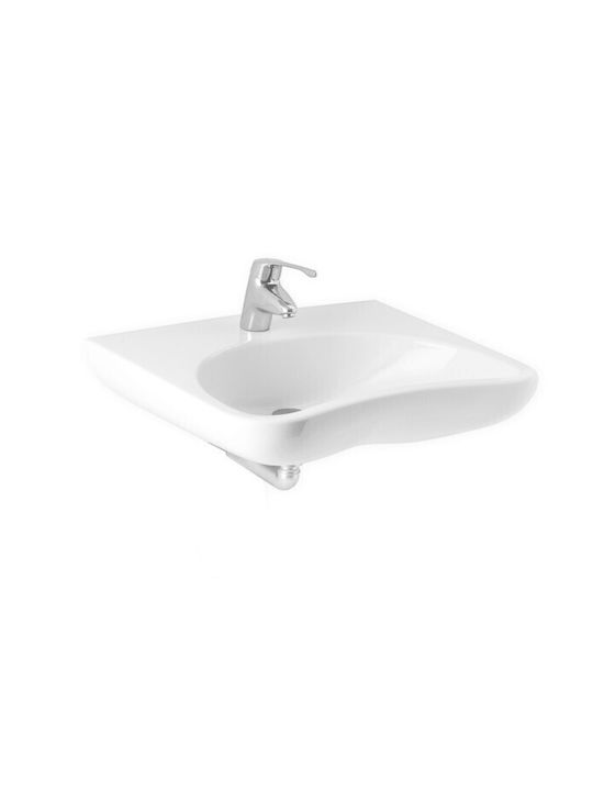 Roca Access A327230000 Επιτοίχιος Κρεμαστός Νιπτήρας Γυάλινος 64x55cm ...