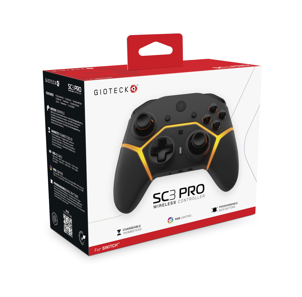 Gioteck SC3 Wireless Pro Gamepad για PC / Switch Μαύρο | Skroutz.gr