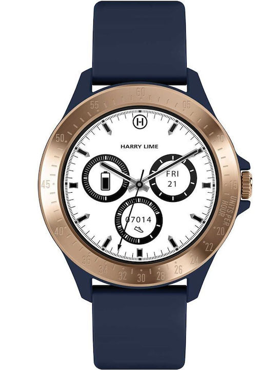 Harry Lime Aluminium 46mm Smartwatch με Παλμογράφο (Μπλε) | Skroutz.gr