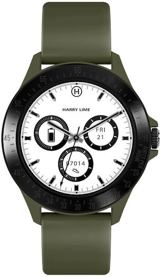 Harry Lime Aluminium 44mm Smartwatch mit Pulsmesser (Black / Khaki ...