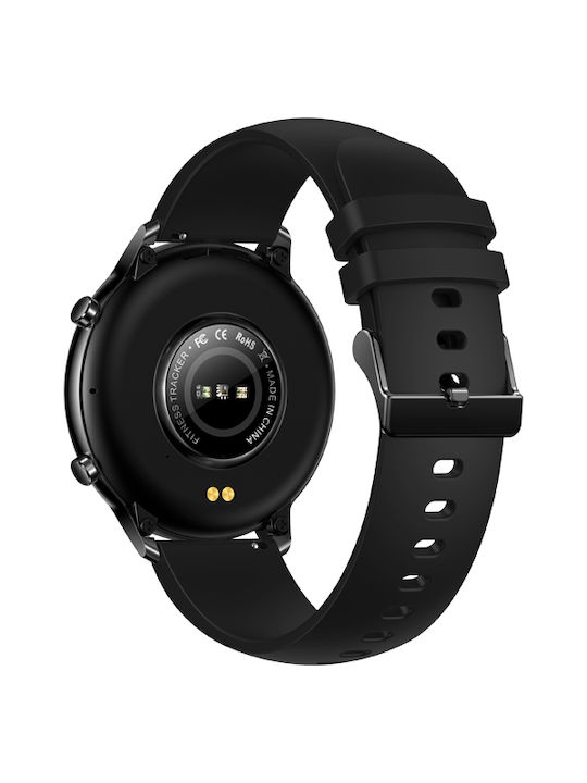 Jaga JS16 Smartwatch με Παλμογράφο (Μαύρο) | Skroutz.gr