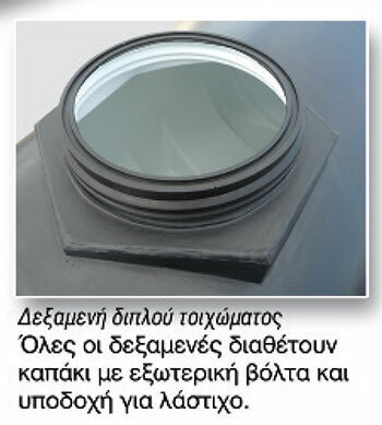 Bakoplast 034 Πλαστική Δεξαμενή Νερού / Πετρελαίου / Λαδιού Κυλινδρική Κάθετη 2000lt Μαύρη ...