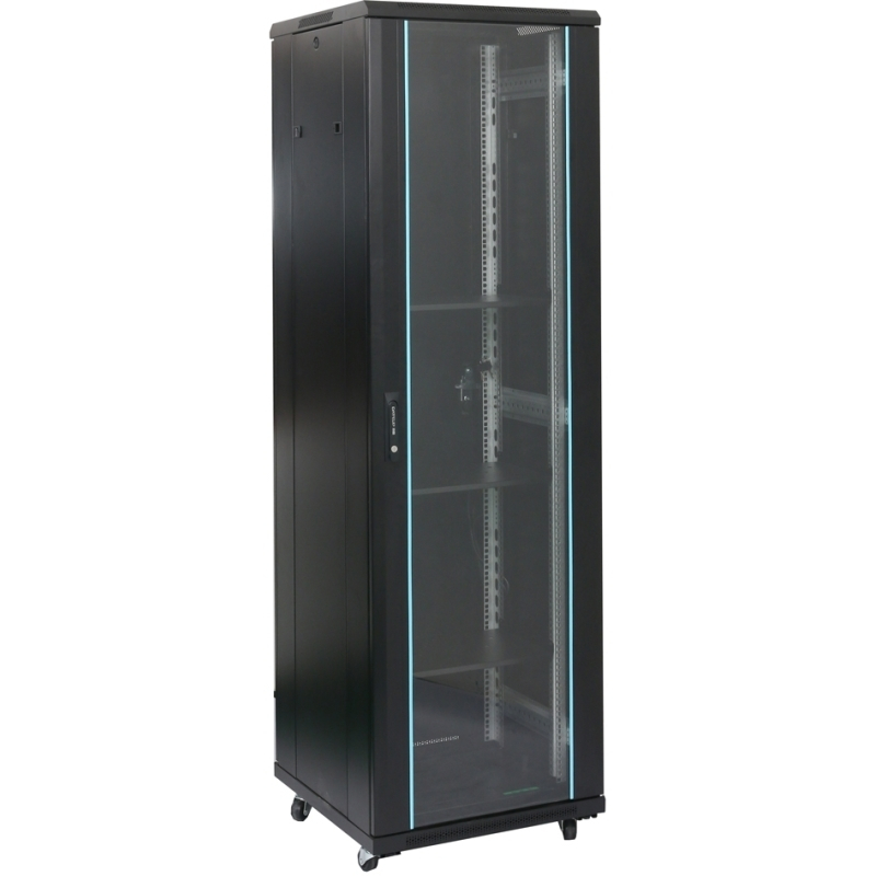 Powertech Επιδαπέδια Καμπίνα Rack 42U 80x100x205.5cm Μαύρο NETW-0018 ...