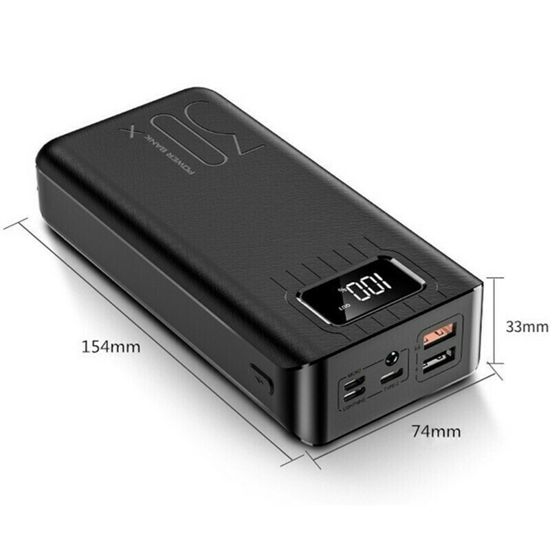 Andowl Q-CD701 Power Bank 40000mAh με 2 Θύρες USB-A Μαύρο | Skroutz.gr