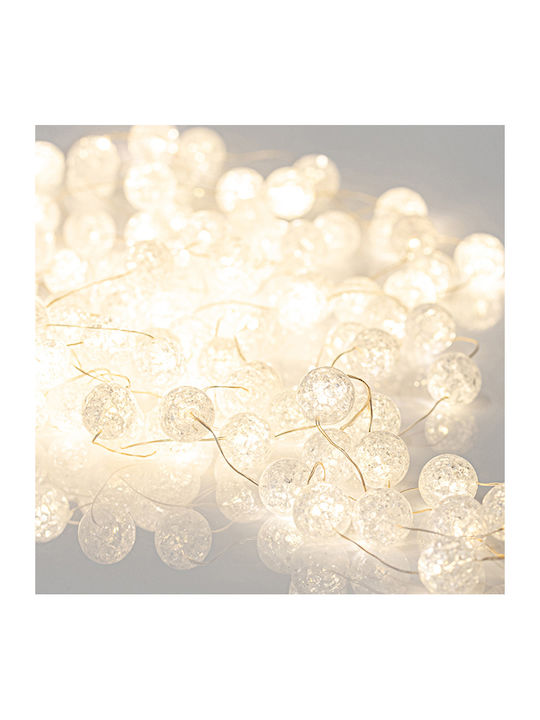 Σειρα 100 Mini Led Ακρυλικες Μπαλιτσες 2cm 4,5v Μετασχηματιστη Ασημι ...