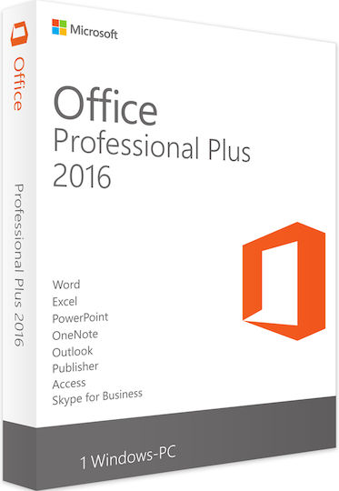 Microsoft Office Professional Plus 2016 σε Ηλεκτρονική άδεια για 1 ...