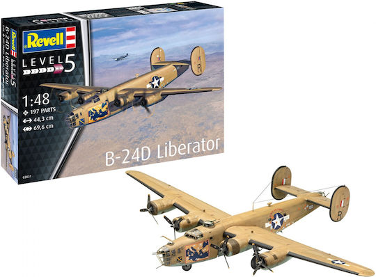 Revell B-24d Liberator Figurină de Modelism Avion 197 Piese la Scară 1: ...
