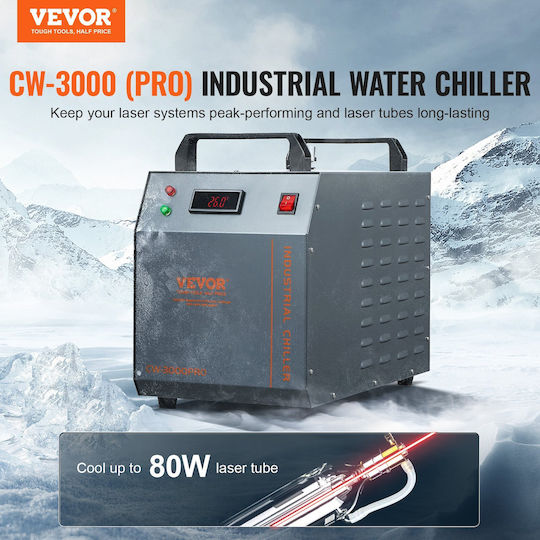 Vevor Industrial Water Chiller Cw-3000 Pro 150w Air Cooled Industrial ...