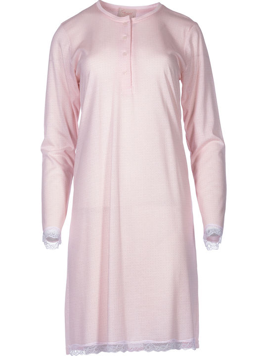 Pink Label Χειμερινό Γυναικείο Νυχτικό Pink W778 | Skroutz.gr