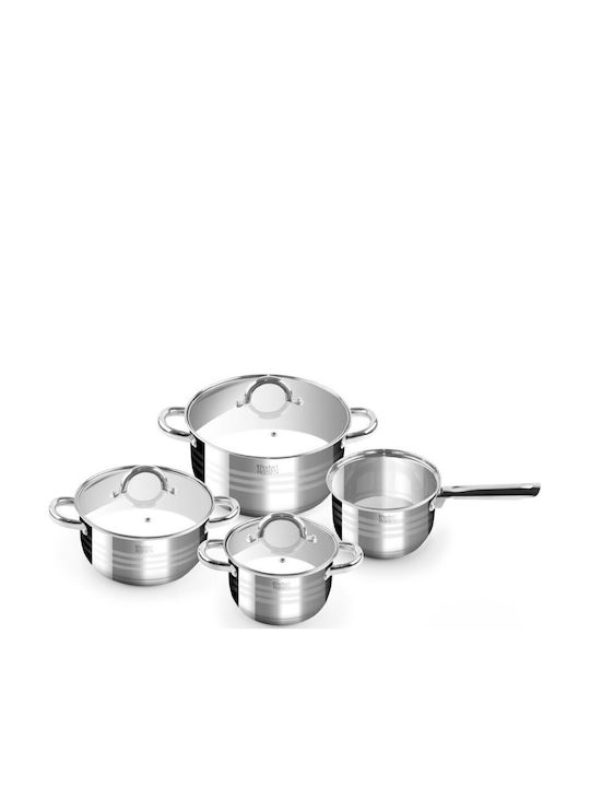 Perfect Home Σετ Κατσαρόλες από Ανοξείδωτο Ατσάλι με Κεραμική Επίστρωση ...