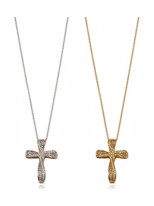 Awear Cruce Din Oțel Placat Cu Aur Cu Lanț A64011A | Skroutz Romania