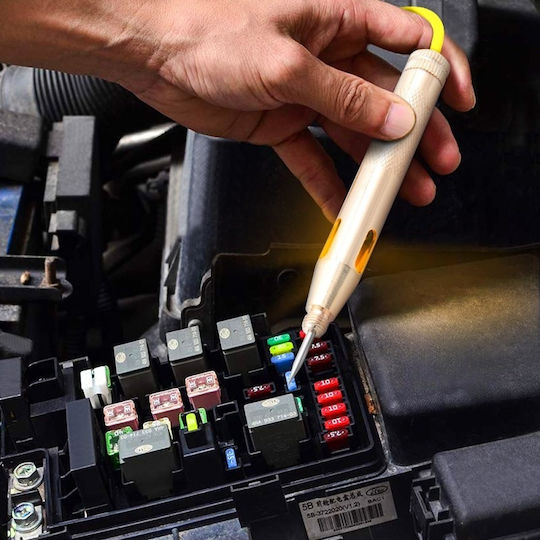 Auto Voltage Test Pen D0086-y Dc 6v 12v 24v 115x10 Mm Compatible Cars ...