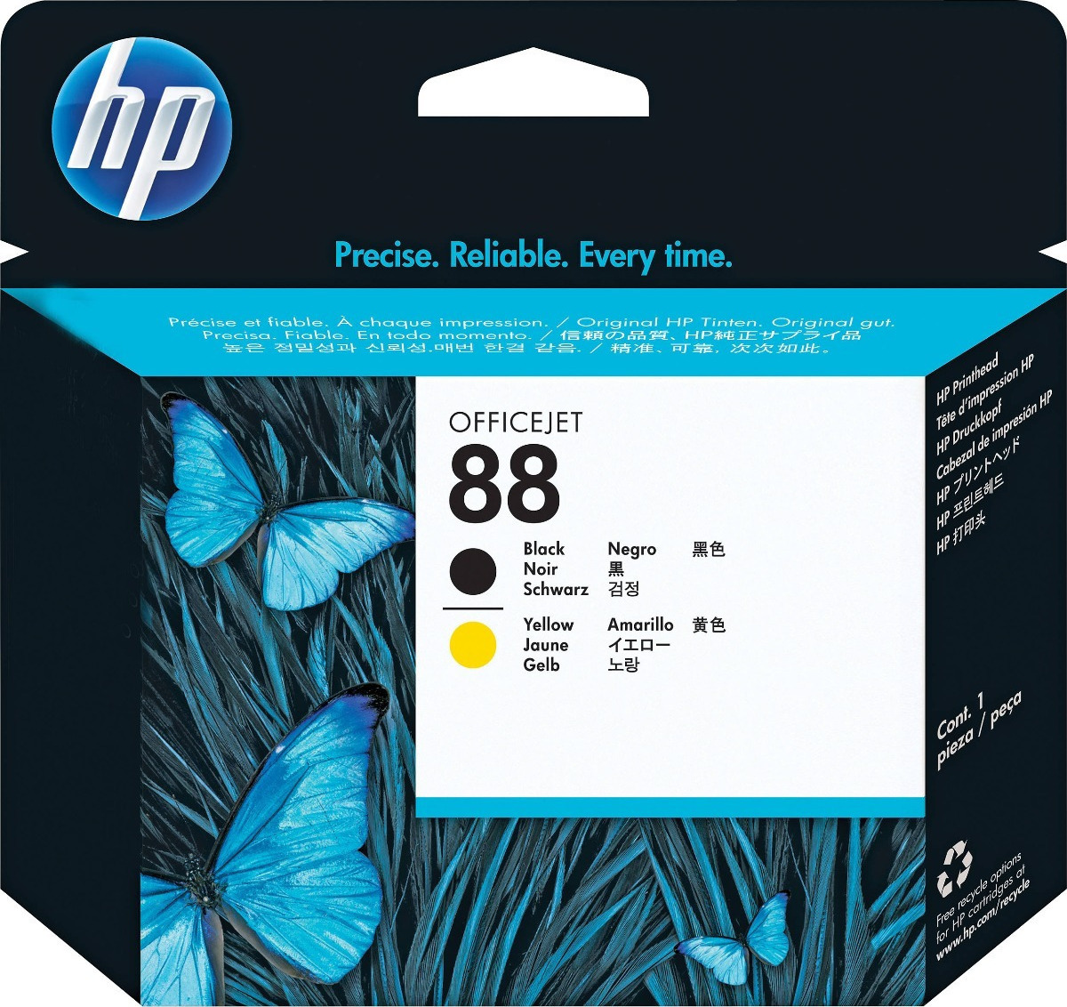 HP 88 Πακέτο 2 Μελανιών Εκτυπωτή InkJet Κίτρινο / Μαύρο (C9381A ...