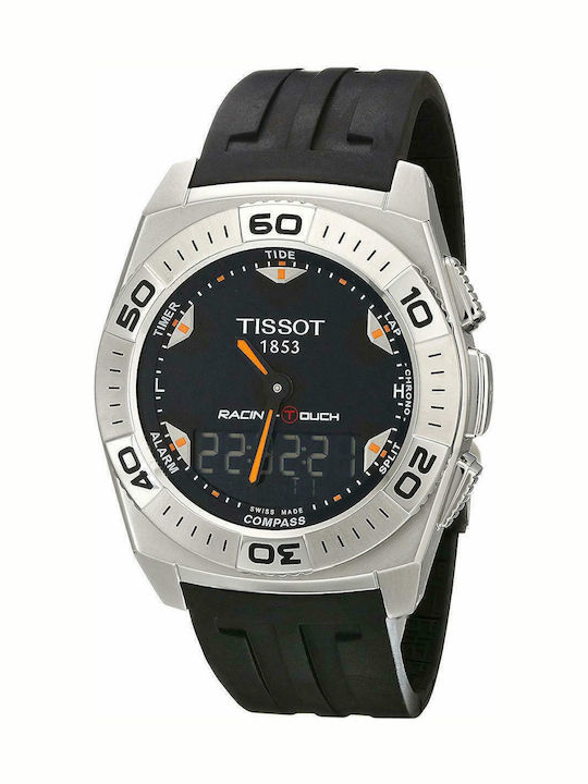 Tissot Racing Touch Ανδρικό Ρολόι 43mm Χρονογράφος Μπαταρίας με Μαύρο ...