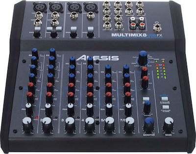 Alesis MultiMix 8 USB FX Αναλογική Κονσόλα 8 Καναλιών με Phantom Power & 4 Εισόδους XLR | Skroutz.gr