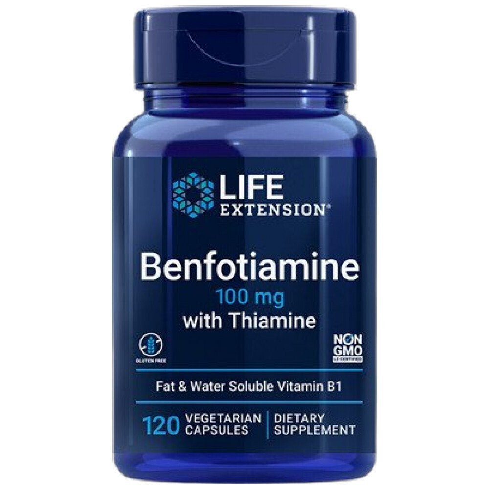 Life Extension Benfotiamine With Thiamine 100mg Ειδικό Συμπλήρωμα Διατροφής 120 φυτικές κάψουλες ...