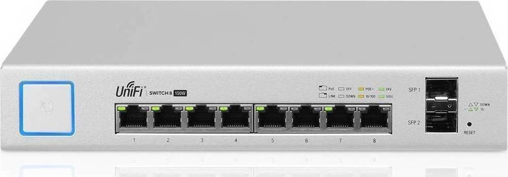 Ubiquiti Unifi US-8-150W Managed L2 PoE+ Switch με 8 Θύρες Gigabit ...