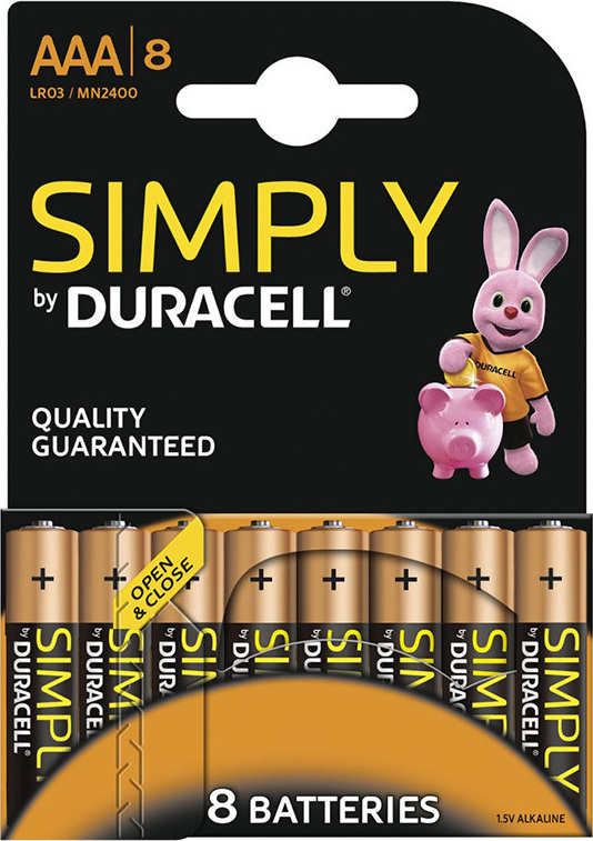 Duracell Simply Αλκαλικές Μπαταρίες AAA 1.5V 8τμχ | Skroutz.gr