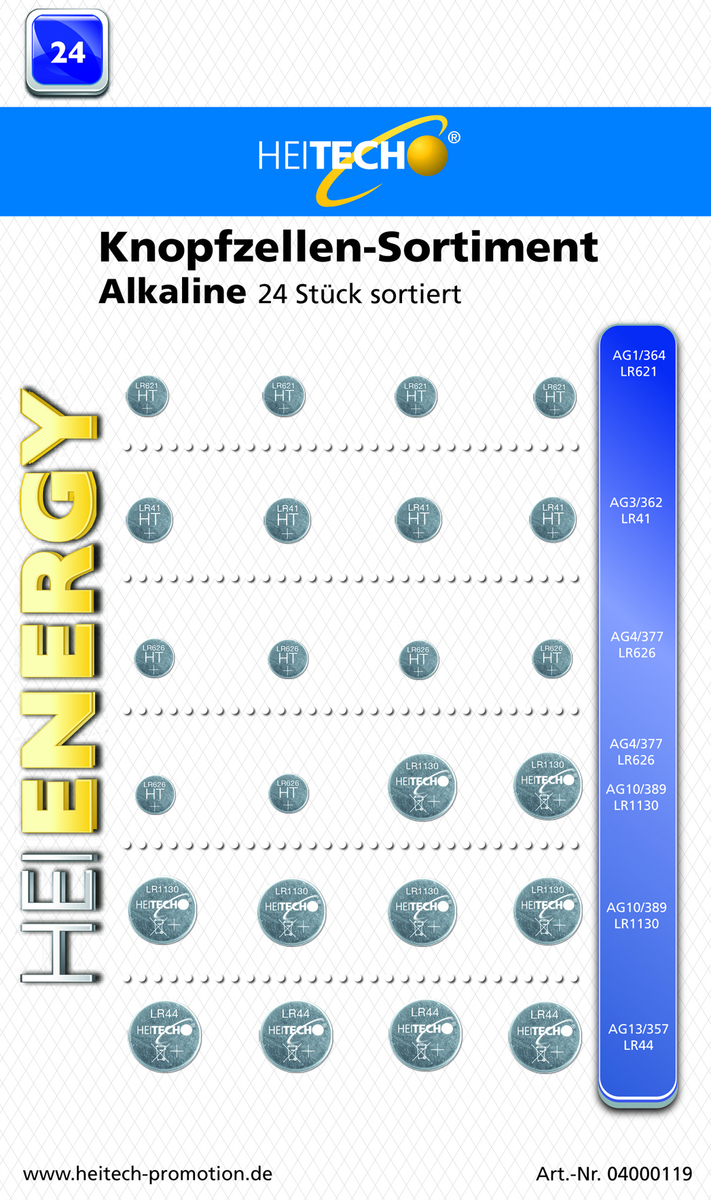 Heitech Heienergy Alkaline Multipack Button Cells (24τμχ) | Skroutz.gr