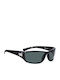 Bolle Python Shiny Black Men's Sunglasses with Black Acetate Frame and ...