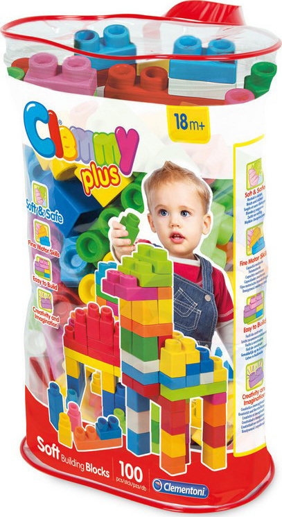 Clementoni Clemmy Plus Soft Building Blocks 100τμχ | Skroutz.gr