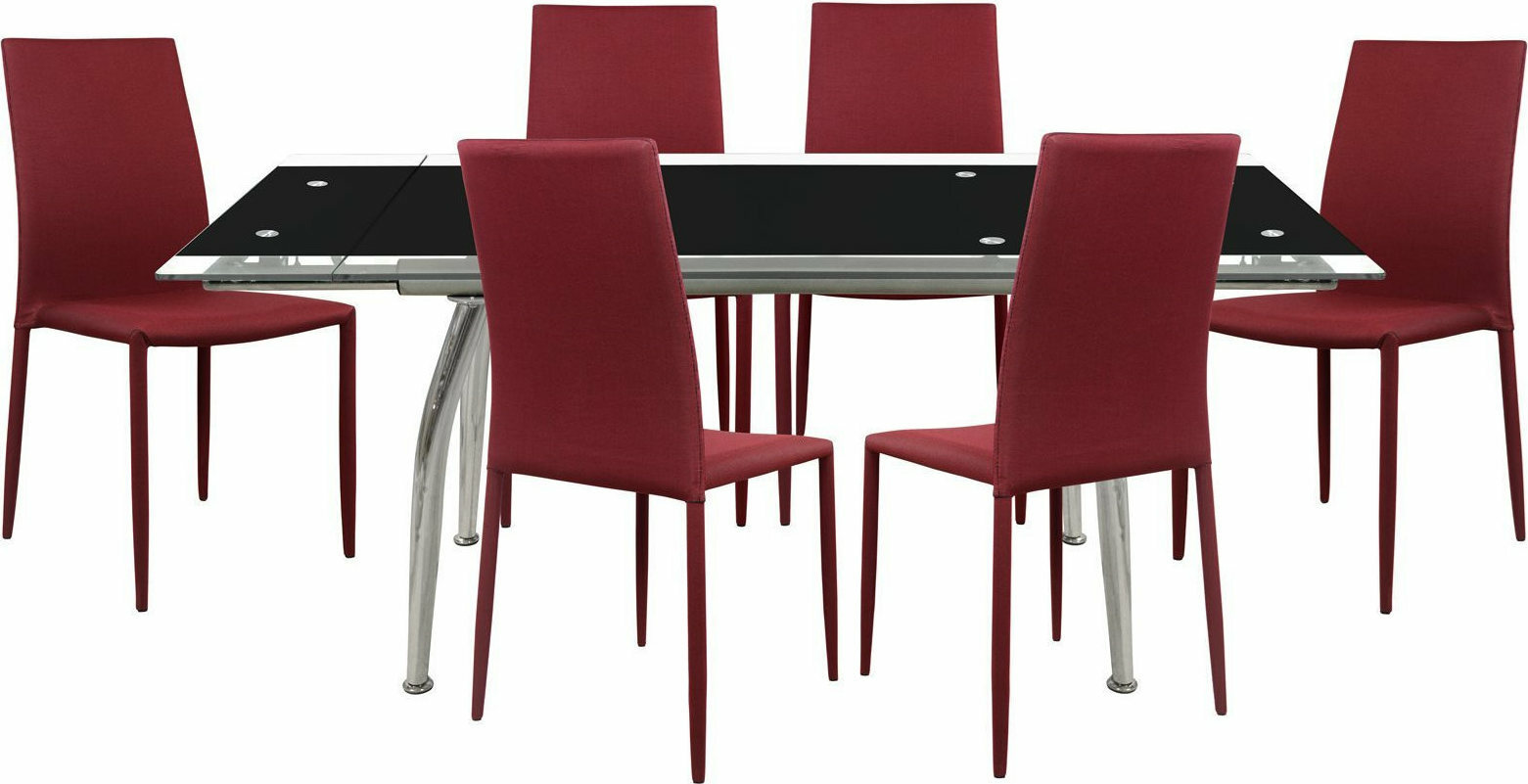 Τραπεζαρία Επεκτεινόμενη 7τμχ 120(+50)x80εκ. HM10010.04 | Skroutz.gr