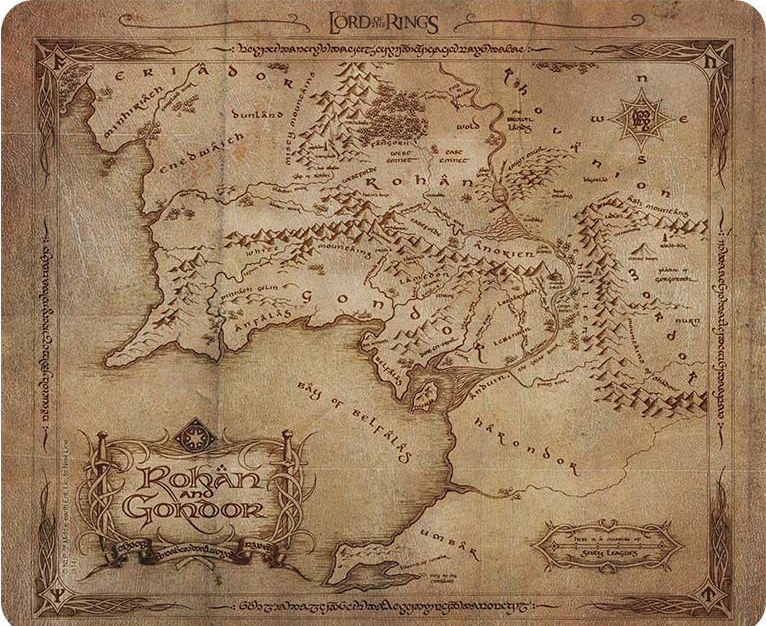 Abysse Lord Of The Rings Rohan And Gondor Map MousePad | Skroutz.gr